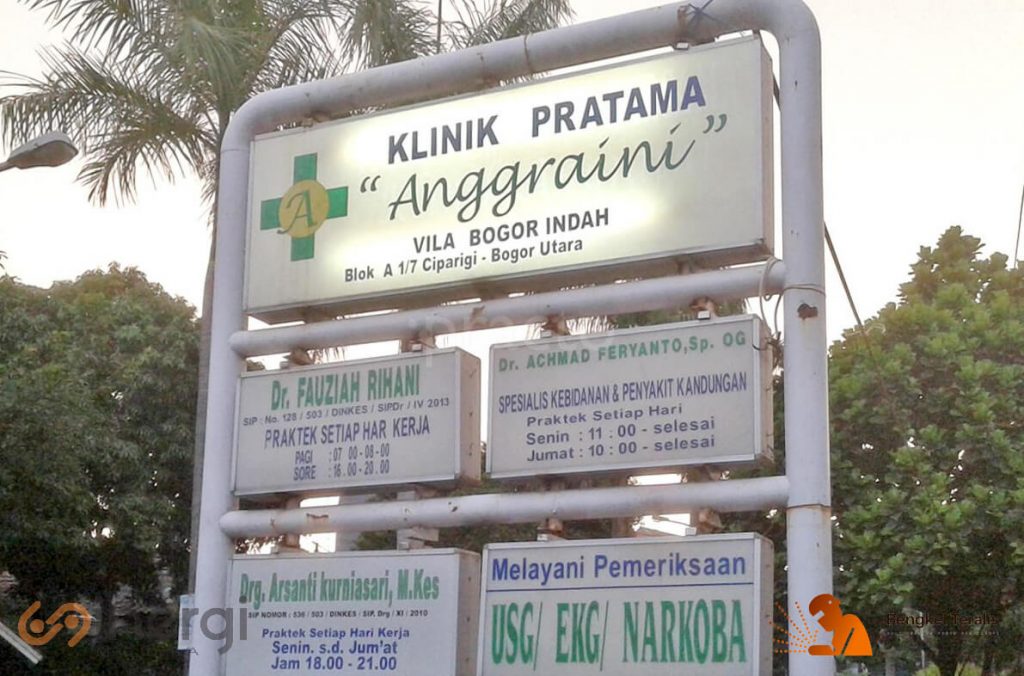 Plang Nama Klinik dan Dokter Praktek - Sinergi Media Advertising